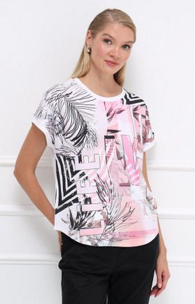 Passioni T-Shirt mit abstraktem Print