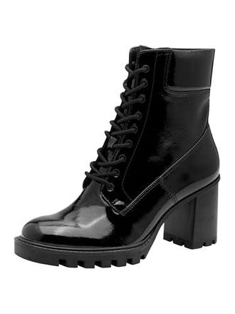 Tamaris Damen Lace Boot Heel 1-25132-45, Bottines pour femme, Black Patent, 40 EU, Black Patent, 40 EU