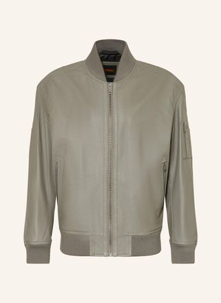 HUGO BOSS Lederblouson Jakri gruen