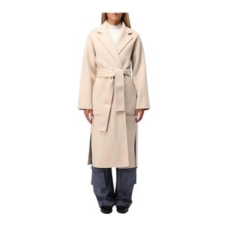 Woolrich Femme, Manteaux, Beige, Taille: 42 FR Belted Coat