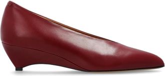 Jil Sander Femme, Chaussures, Rouge, Taille: 38 EU Chaussures compens&eacute;es en cuir