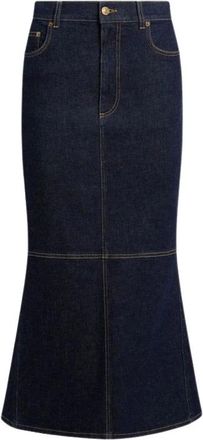Moschino Femme, Jupes, Bleu, Taille: 36 FR Stretch Denim Skirt