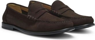 HUGO BOSS Loafer Tevan aus Veloursleder mit Gummisohle in