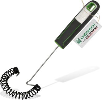 Fackelmann CHEFKOCH Spiralbesen Premium - Perfekt f&uuml;r Eischnee, Sahne & Co - Silikonummantelte Edelstahldr&auml;hte auch f&uuml;r beschichtetes Kochgeschirr - L&auml;nge: 26 cm