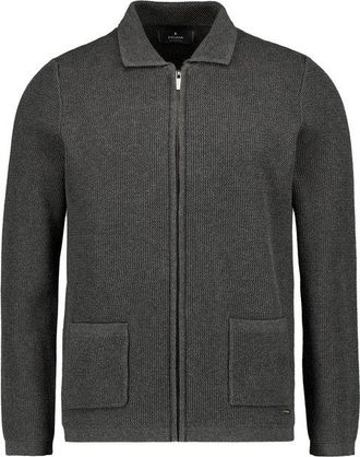 Ragman Herren Pullover grau Baumwolle unifarben