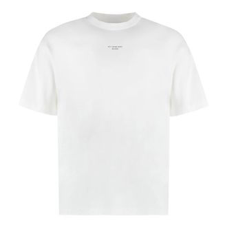 Dr&ocirc;le de Monsieur Klassisches Baumwoll-Crewneck-T-Shirt - - Tops - Herren - Wei&szlig; - S