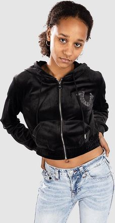 True Religion Crystal Velour Sweatjacke black