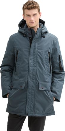Tom Tailor Herren Artic Parka mit abnahmbarer Kapuze, 27604 - Stormy Blue, L
