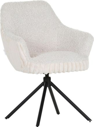 home24 Armlehnstuhl, Schwarz, Beige, Metall, Textil, eckig, 65x68x90 cm, Stoffauswahl, Sitzfläche 360° drehbar, inklusive Armlehnen, automatische Rückholfunk