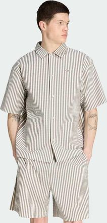 adidas Originals Resort - Hemd in Khaki Six/Wollwei&szlig;-Gr&uuml;n