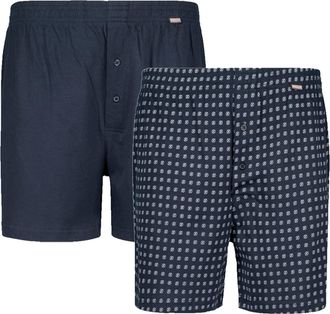 Adamo Boxershorts Dean | Herren Boxershorts I Männer Shorts | Boxershorts Men | Shorts Herren I Herrenunterwäsche I 100% Baumwolle 2er Pack in dunkelblau Üb
