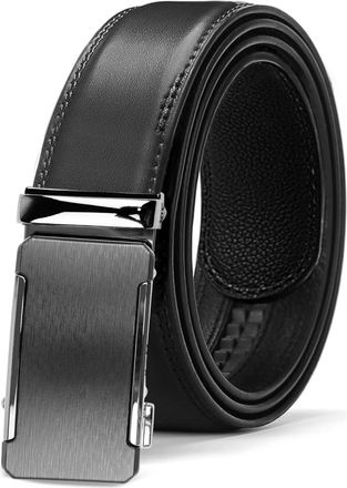 Glamexx24 G&uuml;rtel Herren Automatikschlie&szlig;e g&uuml;rtel: Breit 35mm, L&auml;nge 115cm-170cm Business G&uuml;rtel f&uuml;r M&auml;nner mit Ratsche, G&uuml;rtel Ohne L&ouml;cher Gr&ouml;&szlig;e Einstellbar