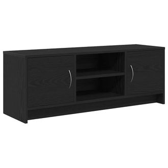 vidaXL Vidaxl - Mobile Porta Tv Rovere Nero 102x30x37,5 Cm Legno Multistrato