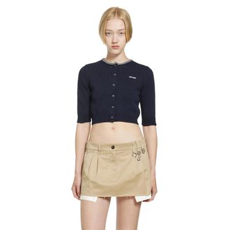 Miu Miu Cotton Cropped Cardigan
