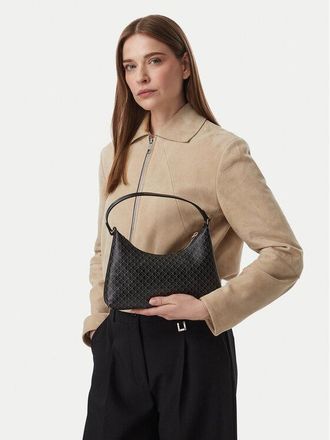Calvin Klein Handtasche Emblem Aop Small Shoulder Bag LV04F3889G Schwarz