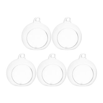 Artibetter 5 St&uuml;ck H&auml;ngender Glaskugel Kerzenhalter aus Borosilikatglas mit Glatter Oberfl&auml;che f&uuml;r Romantische Hochzeitsdeko und B&uuml;ro Sowie Wohnraumgestaltung