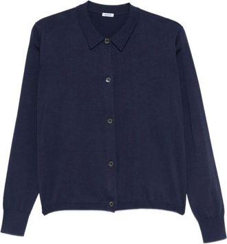 Aspesi Femme, Pulls, Bleu, Taille: 42 FR Cardigan avec col