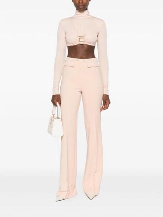 Elisabetta Franchi Cut-Out High-Neck Bodysuit - Pink