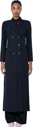 Dries Van Noten Femme, Manteaux, Noir, Taille: 40 FR Manteau en laine Ronna &agrave; double boutonnage