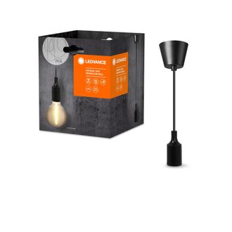 Ledvance Ledvance Vintage 1906 Pendelleuchte BELL E27, schwarz, max. 15W LED, E27 Sockel, trichterf&ouml;rmiger Baldachin, Innenraum-Pendelleuchte, Kombination mit 