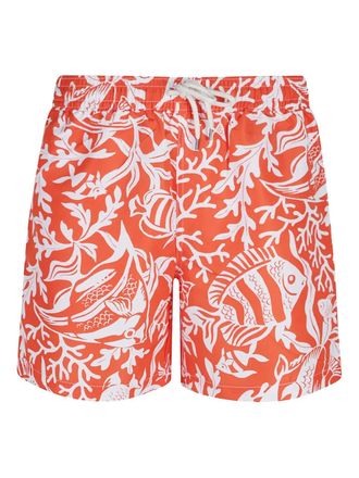 Polo Ralph Lauren short de bain &agrave; imprim&eacute; graphique - Orange