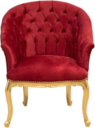 Biscottini International Biscottini - Esszimmerstuhl aus Holz, K&uuml;chenstuhl, 71 x 87 x 63 cm, gepolsterter Loungesessel, Schlafzimmersessel aus Samt, Barockstil