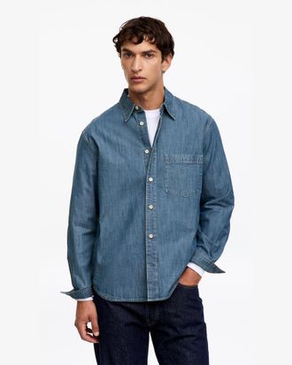 Arket Lockeres Jeanshemd -Blau
