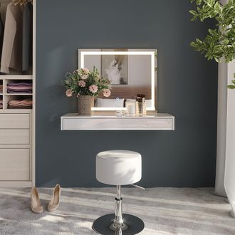 Vicco Schminktisch Sherry, Wei&szlig;, 100 cm 3 Teile