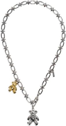 We11done collier à pendentif ourson - Argent