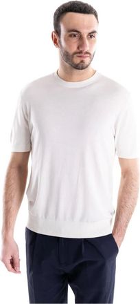 Paolo Pecora Homme, Pulls, Beige, Taille: 3XL T-shirt en maille &agrave; col rond
