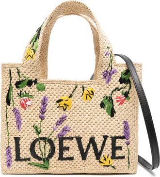 Loewe Kleiner Loewe Font Shopper - Nude
