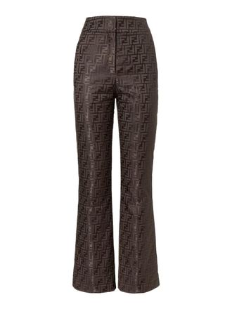 Fendi Cotton-Polyamide Blend Trousers - Brown