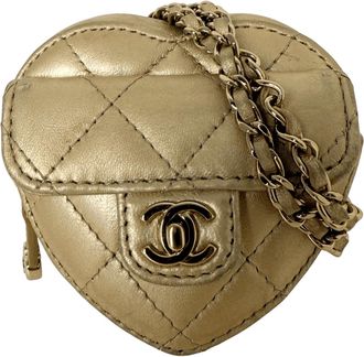 Chanel Crossbody Bags - Chanel CC Mini Herztasche Gold / gut - Gr. unisize - in Gold - f&uuml;r Damen