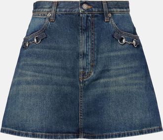 Gucci Mini-jupe Horsebit en denim