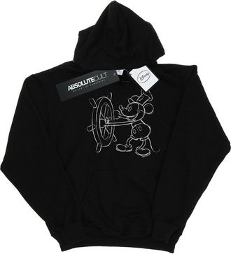 Disney Mickey Mouse Steamboat Sketch Kapuzenpullover f&uuml;r Herren (Schwarz)