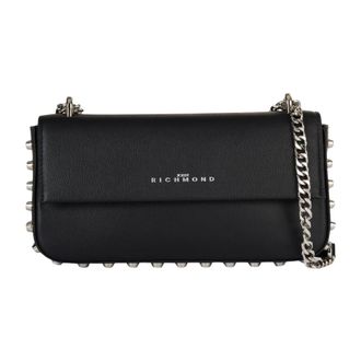 John Richmond Schultertasche mit Nietenbesatz - - Bags - Damen - Schwarzk - ONE SIZE