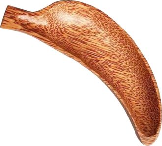 Cabilock Holz Teetablett in Bananenform Handgefertigt Obstteller Aus Natürlichem Kokosnussholz Zum Servieren Von Trockenfrüchten Frischem Obst Und Snacks Für K