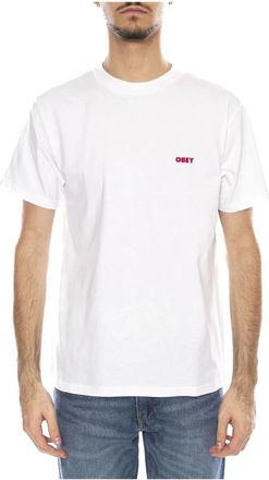 Obey Homme, Tops, Blanc, Taille: M T-Chemises