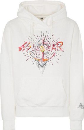 hangOwear Rundhalspullover Hoodie Damen - LOGO MANDALA - ecru