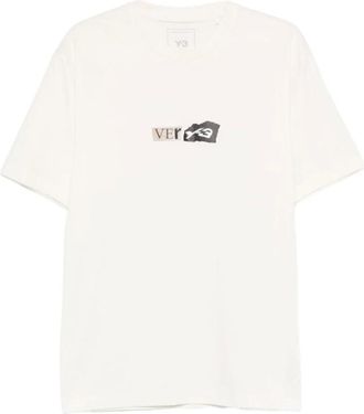 Yohji Yamamoto Homme, Tops, Blanc, Taille: M GFX Short Sleeve Tee