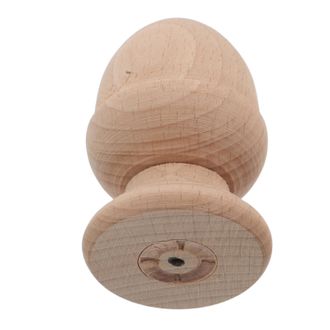 NUOBESTY DEARMAMY Unbehandelte Holz Dekorspitzen 6X10cm Vintage Holz Endkappen f&uuml;r Gardinenstangen Treppenpfosten und Bettpfosten Nat&uuml;rliche Holzmaserung Stabi