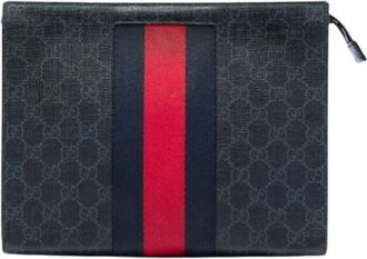 Gucci Sac pochette Pre-owned - Homme - Pre-owned - Noir - Taille: ONE Size