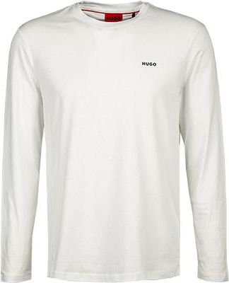 HUGO BOSS Herren Longsleeve weiß Baumwolle