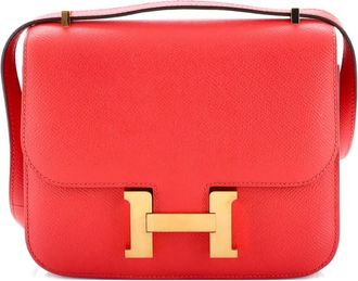Herm&egrave;s Constance Bag Epsom 18 crossbody bag - Rot