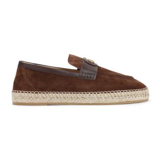 Valentino Garavani unisex, Chaussures, Brun, Taille: 44 EU Logo-plaque Flat Espadrilles