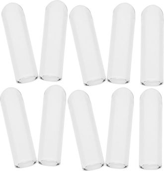 BESPORTBLE 10 St&uuml;ck Teiliges Transparente Glas trinkhalm endkappen Wiederverwendbar Sch&uuml;tzende Staubdichte Glas strohhalm abdeckungen f&uuml;r Halme Langlebig und Sic