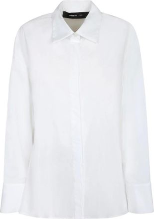 Federica Tosi Femme, Blouses et Chemises, Blanc, Taille: 38 FR Chemise Oversize