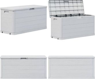vidaXL Boîte de rangement de jardin 280 L Gris clair - Boîte De Rangement Jardin - Coffre De Jardin - Rangement Exterieur - Rangement Patio - Stockage