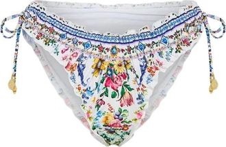 Camilla Femme, Maillots de bain, Multicolore, Taille: 40 FR Bas de bikini fronc&eacute; &eacute;chancr&eacute; &agrave; nouer sur les c&ocirc;t&eacute;s