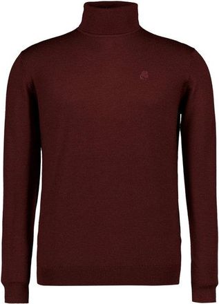 Karl Lagerfeld Herren Pullover rot Merinowolle unifarben